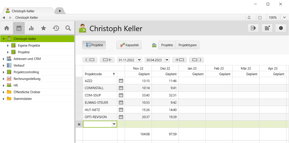 Die Vertec Version 6.6 mit der neuen Ressourcenplanung