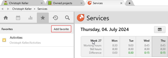 The Vertec user interface | Vertec group