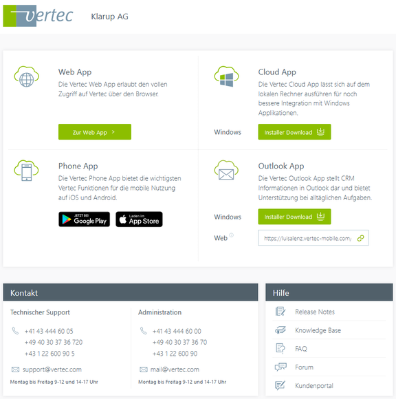 Wann nutze ich welchen Vertec Service?