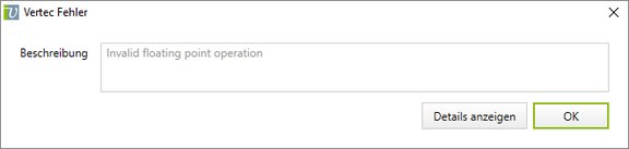 Detaillierte Fehlermeldung abrufbar
