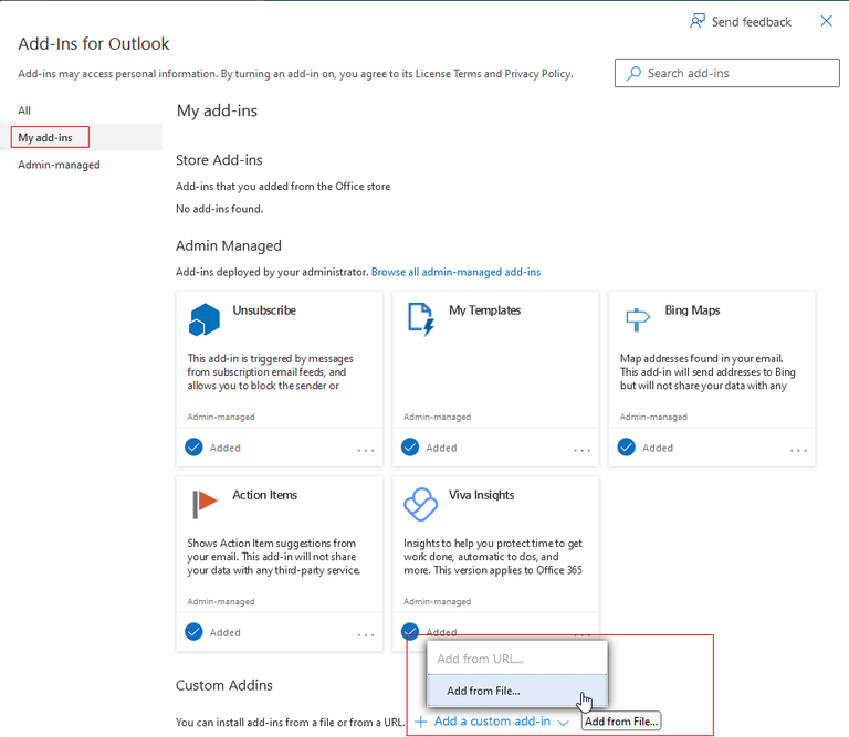 Outlook App: installation and configuration