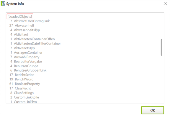 Performance analysis with loaded objects