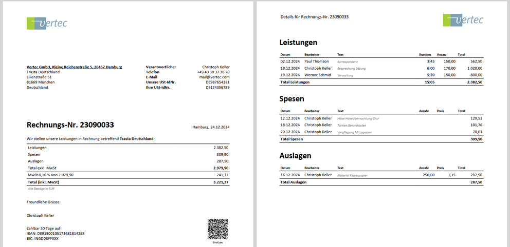 E-invoice templates