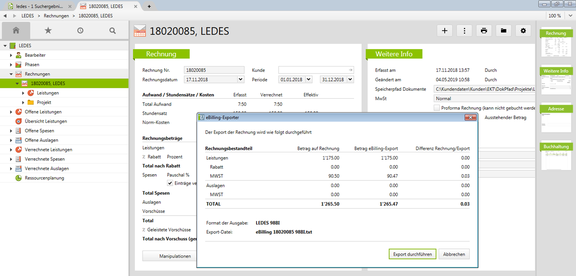 Create invoices in LEDES format