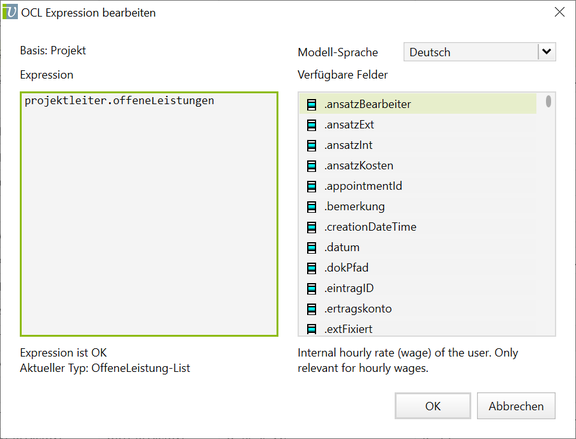 OCL Expression Editor