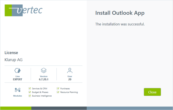 Outlook App: installation and configuration